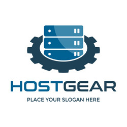 Gear host logo template this design use Royalty Free Vector