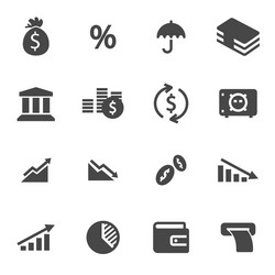 Black and white support icon set Royalty Free Vector Image