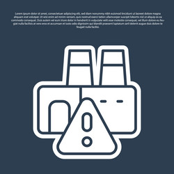 Blue line shutdown of factory icon isolated Vector Image