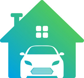 Set house car logo template creative car logo Vector Image