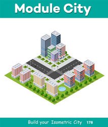 Megapolis infrastructure elements layout Vector Image