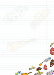 Notebook sheet with design for notes Royalty Free Vector