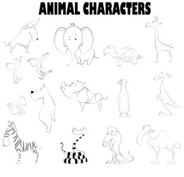 Outline Cartoons Vector Images (over 520,000)
