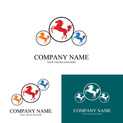 Simple horse icon logo free Royalty Free Vector Image