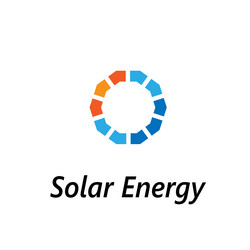 Solar san energy logo technology symbol Royalty Free Vector
