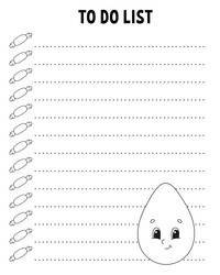 To do list printable template lined sheet Vector Image