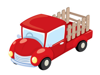 Funny truck car cartoon Royalty Free Vector Image