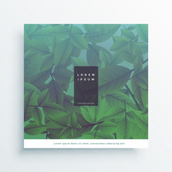 Green nature cover page design background Vector Image