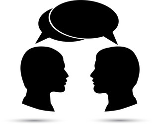 Conversation Two People Icon Vector Images (over 1,100)