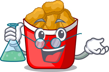 Super hero chicken nuggets on above cartoon plate Vector Image