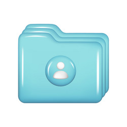 Realistic 3d glossy person user icon with star Vector Image