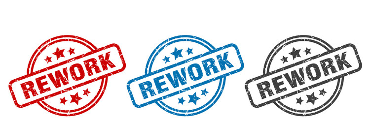 Rework grunge stamp round vintage stamp Royalty Free Vector