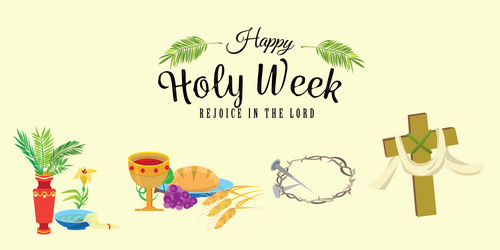 Isolated white dove holy week Royalty Free Vector Image
