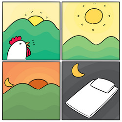 Set time day Royalty Free Vector Image - VectorStock