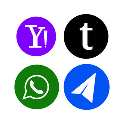 Social media log Royalty Free Vector Image - VectorStock