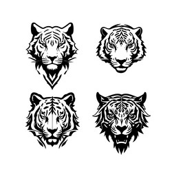 Tiger Line Drawing Royalty Free Vector Image Vectorstock