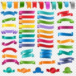 Colorful ribbon set Royalty Free Vector Image - VectorStock