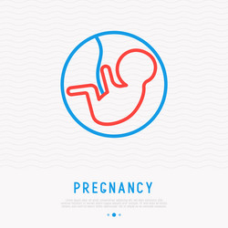 Human embryo the fetus inside womb Royalty Free Vector Image