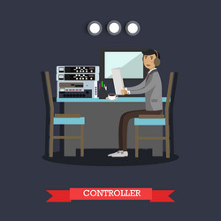 Space mission control center rocket launch Vector Image