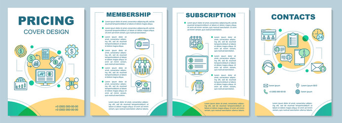 Membership brochure template layout Royalty Free Vector