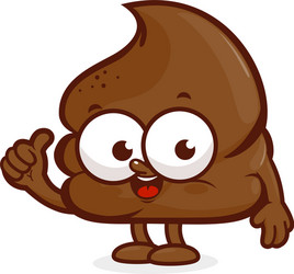 Pile wtinky putrid poop cartoon Royalty Free Vector Image