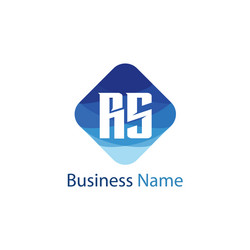 Initial letter rs logo template design Royalty Free Vector