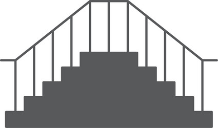 Stairs with handrail icon symbol isolated Vector Image