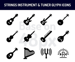 Bowed string instruments Royalty Free Vector Image