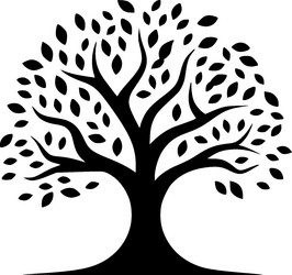 Simple black tree decor images Royalty Free Vector Image