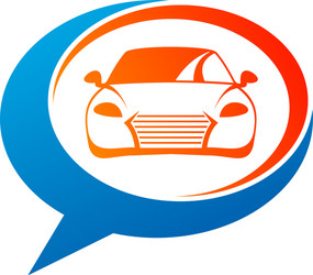 Chat car logo template creative design Royalty Free Vector