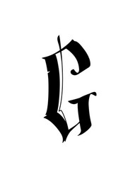 Gothic Alphabet G Vector Images (56)
