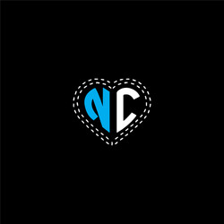 N c letter logo design on black color background Vector Image