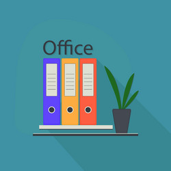 Office equipment logo Royalty Free Vector Image
