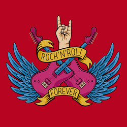 Rock n roll design for t Royalty Free Vector Image