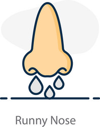 Runny nose set Royalty Free Vector Image - VectorStock