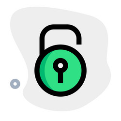 Unlocked cyber security system digitally Vector Image