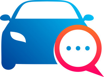 Chat car logo template creative design Royalty Free Vector