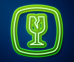 Isometric line fragile broken glass symbol Vector Image