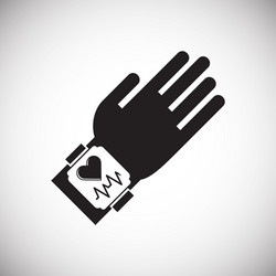 Heart rate app icon on white background Royalty Free Vector