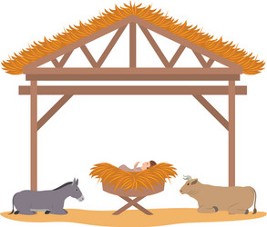 Jesus with Farm Animals Vector Images (81)