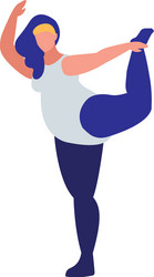 Robust woman dancing ballet Royalty Free Vector Image