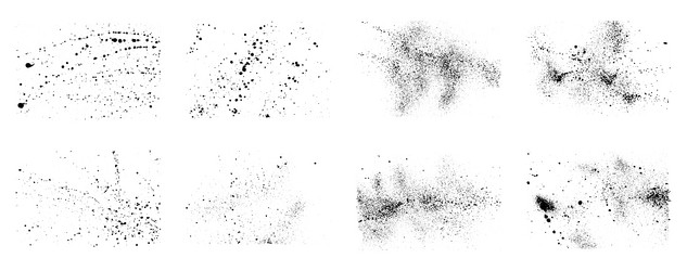 Overlay elements of paint ink splatter set Vector Image