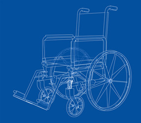 Wheelchair isometric blueprint Royalty Free Vector Image