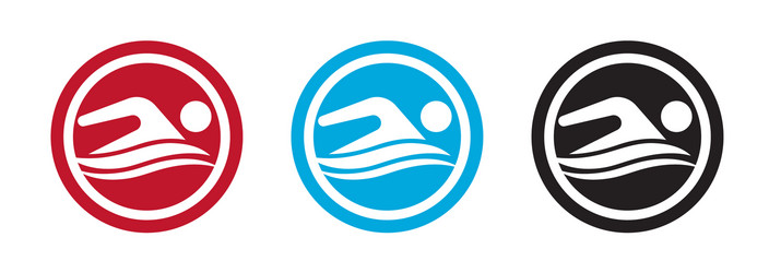 Swim logo for application or website swimming Vector Image