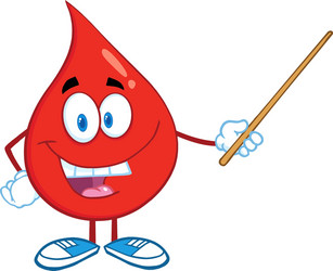 Cute blood drop with question Royalty Free Vector Image