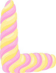 English letter i in form ice cream Royalty Free Vector Image