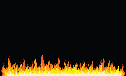 Flames effect on bottom edge with black Royalty Free Vector