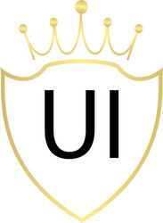 Ui letter logo design creative modern letters Vector Image