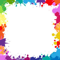 Colorful frame with blobs isolated transparent Vector Image