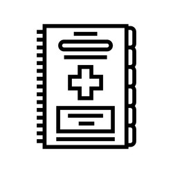 Guide book icon outline manual paper Royalty Free Vector